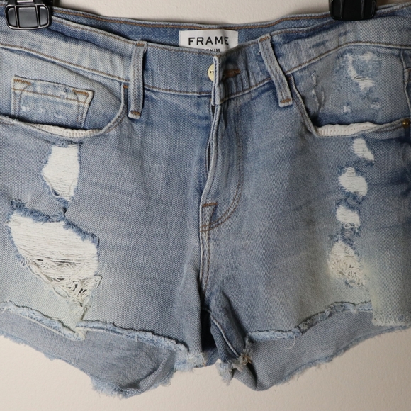 Frame Denim | Shorts | Frame Denim Light Blue Shorts | Poshmark